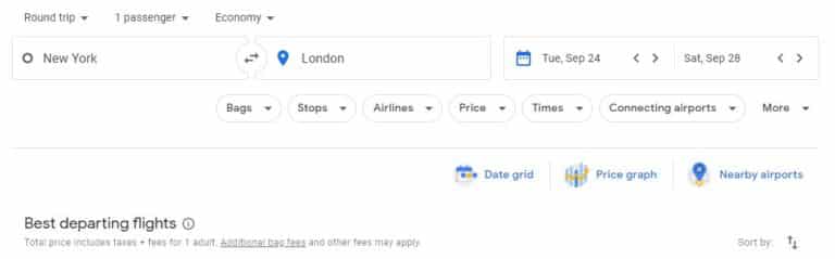 Tips for using Google Flights and buying the best airfare